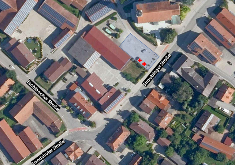 Elektro-Ladesäulen im Zentrum von Leiblfing – Gemeinde Leiblfing